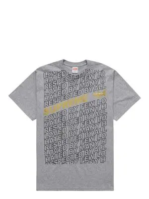 Supreme Respected Tee Shirt - Heather Grey