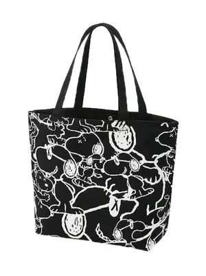 KAWS X Uniqlo X Peanuts Snoopy Pattern Tote - Black