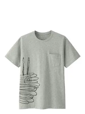 KAWS X Uniqlo X Peanuts Dust Cloud Pocket Tee - Gray