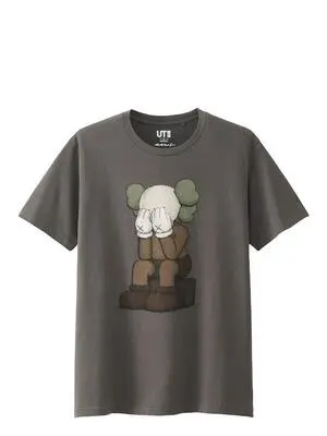 KAWS X Uniqlo Passing Through Tee Shirt - Brown