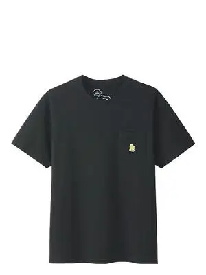 KAWS X Uniqlo X Peanuts Woodstock Pocket Tee Shirt - Black