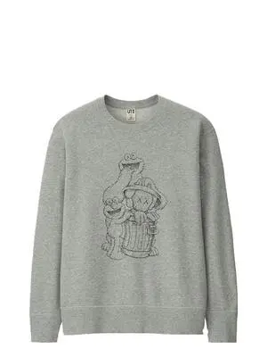 KAWS X Uniqlo X Sesame Street Companion Sweatshirt - Gray