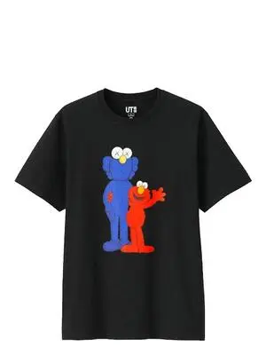 KAWS X Uniqlo X Sesame Street Bff Elmo Tee Shirt - Black