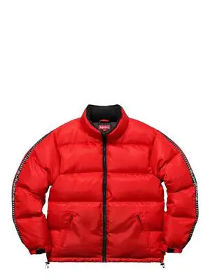 Supreme Reflective Sleeve Logo Puffy Jacket - Red