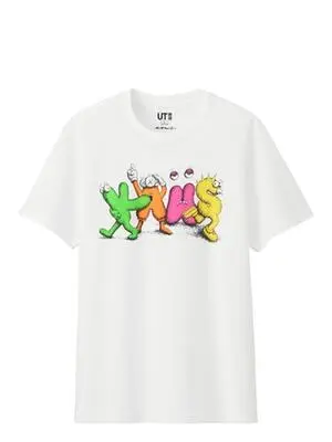 KAWS X Uniqlo Logo Tee Shirt - White