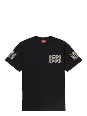 Supreme Stack Logo Tee Shirt - Black