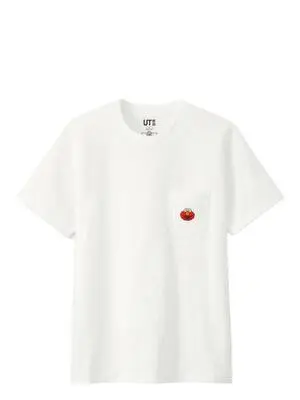 KAWS X Uniqlo X Sesame Street Elmo Pocket Tee - White