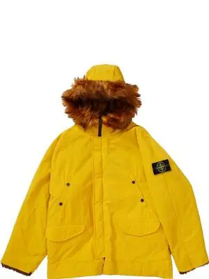 Supreme Stone Island Formula St-shirtl Reversible Faux Fur Parka - Yellow