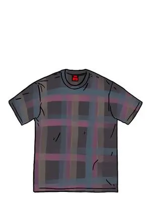 Supreme Sprayed Plaid Short Sleeve Top - Black