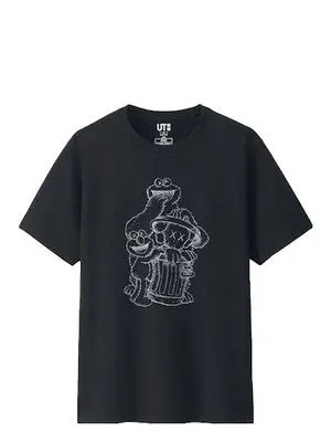 KAWS X Uniqlo X Sesame Street Companion Tee - Black
