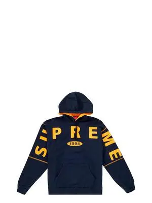 Supreme Spread Logo Hooded Sweatshirt - Navy Blue