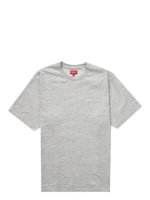 Supreme Short Sleeve Pocket Tee Shirt - Heather Grey