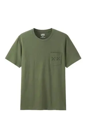 KAWS X Uniqlo Xx Pocket T-shirt - Olive
