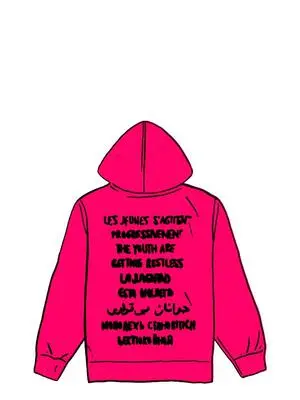 Supreme Restless Youth Hooded Sweatshirt - Fuchsia