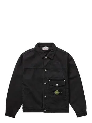 Supreme Stone Island Denim Trucker Jacket - Black