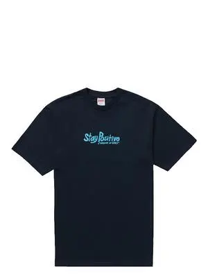 Supreme Stay Positive Tee Shirt - Navy Blue