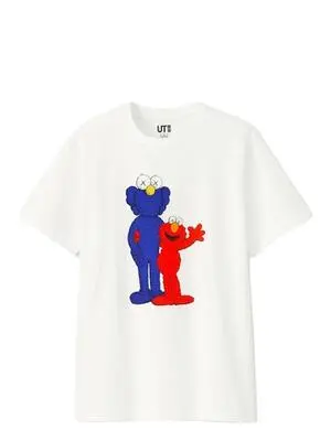 KAWS X Uniqlo X Sesame Street Bff Elmo Tee Shirt - White