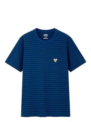 KAWS X Uniqlo Bff Striped Tee Shirt - Blue