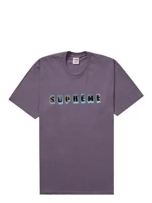 Supreme Stencil Tee Shirt - Dusty Purple