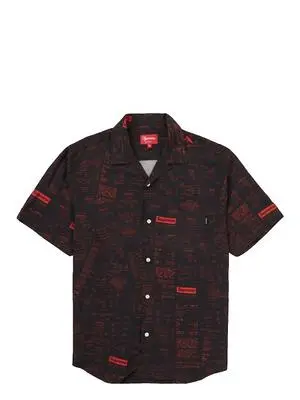 Supreme Receipts Rayon Short Sleeve Shirt - Black
