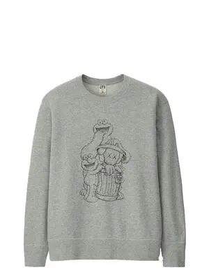 KAWS X Uniqlo X Sesame Street Companion Sweatshirt - Gray