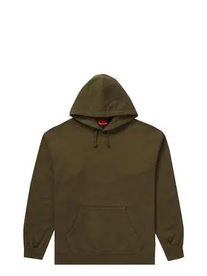 Supreme Rhinestone Script Hooded Sweatshirt Dark Olive