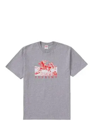 Supreme Riders Tee Shirt Heather Grey