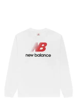 NEW BALANCE Made In Usa Heritage Long Sleeve T-shirt - White/red/black