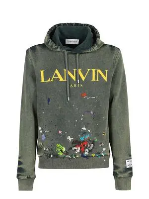 LANVIN X Gallery Dept. Logo Hoodie - Green