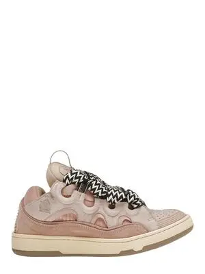 LANVIN Leather Curb Sneakers - Pink