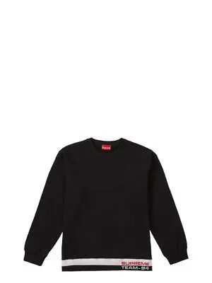 Supreme Rib Stripe Crewneck Sweatshirt - Black