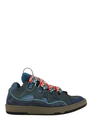 LANVIN Lanvin Leather Curb Sneakers Taurus Blue