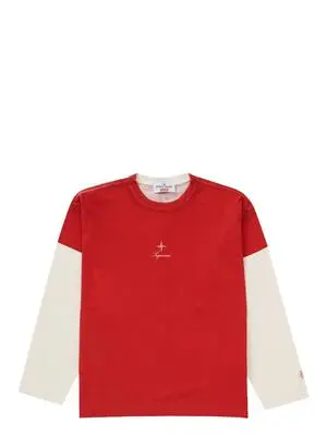 Supreme Stone Island Long Sleeve Top - Red