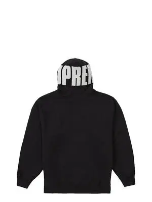 Supreme Rib Hooded Sweatshirt - Black
