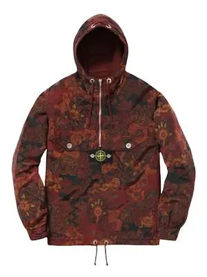 Supreme Stone Island Paisley Anorak - Burgundy