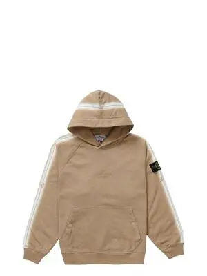 Supreme Stone Island Stripe Hooded Sweatshirt - Tan