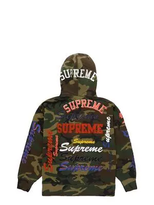 Supreme Logo Hooded Sweatshirt - Woodland Camo