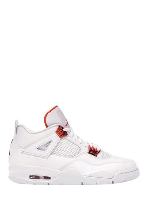 JORDAN 4 Retro Metallic Orange - White/metallic Silver/team Orange