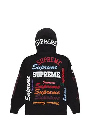Supreme Logo Hooded Sweatshirt - Black
