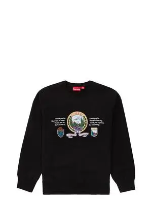 Supreme Mountain Crewneck Sweatshirt - Black