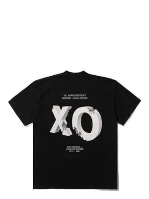 THE WEEKND X Daniel Arsham House Of Balloons Eroded Xo Tee Shirt - Black