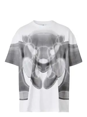 Burberry Thomas Bear Print Cotton Oversized T-shirt - White/grey