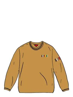 Supreme Logo Long Sleeve Top - Dark Gold