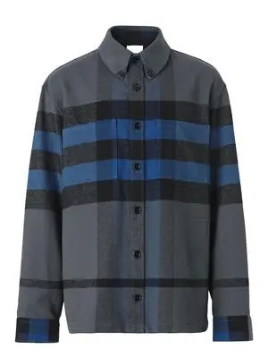 Burberry Vintage Check Flannel Buttondown Shirt - Grey/blue