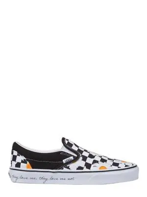 VANS Classic Slip-on Sneakers - White/black/floral