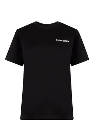 Burberry Monogram Cotton T-shirt - Black