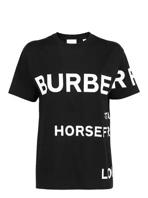 Burberry Horseferry Print Oversized T-shirt - Black/white