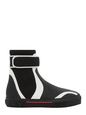 Burberry Sub Hightop Sneakers - Black/red/white