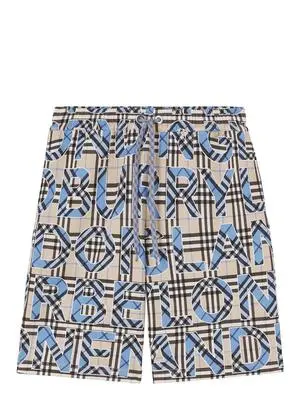 Burberry Vintage Check Drawstring Shorts - Archive Beige Blue