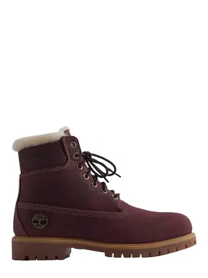 Timberland Timberland 6" Premium Shearling Boots Burgundy